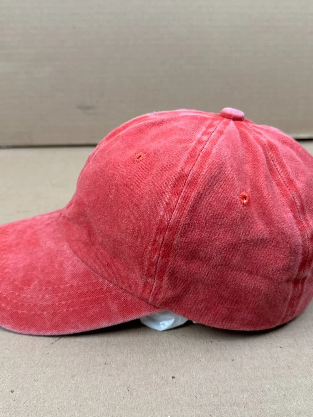 Accessories | Unbranded Unisex Red Washed Blank Dad Hat Adjustable ...